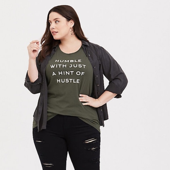 torrid | Tops | Torrid Hustle Humble Graphic Tee Size 0x | Poshmark